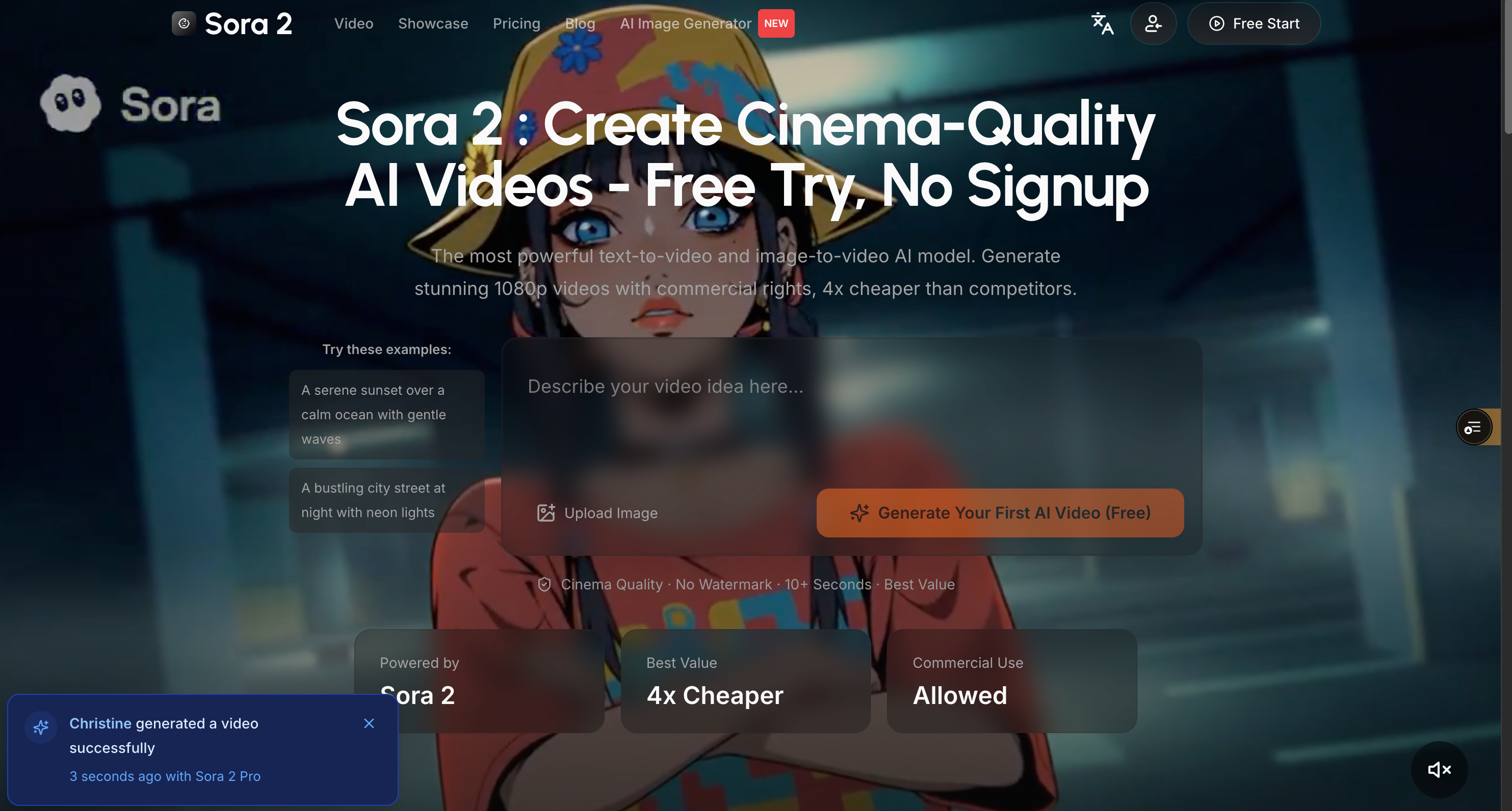 Sora 2 AI Video Generator - Text to Video & Image to Video